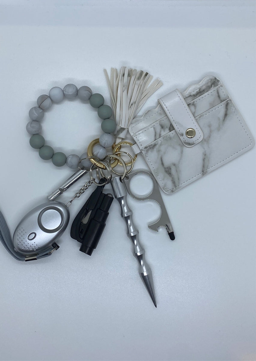 White Marble Bead Wallet SafetyKey – SafetyKeys Toronto